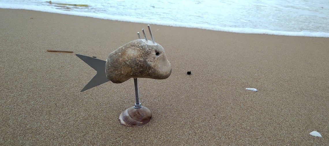 Fish decor Fish sculpture Stone fish Fish statue Sea decor | Etsy