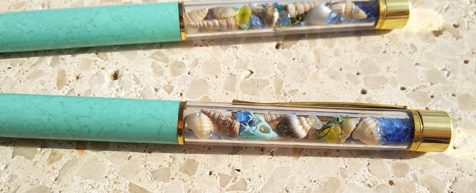 Sea Glass Pen Beach Pen Ocean Ballpoint Sea Shell Pen Sea | Etsy