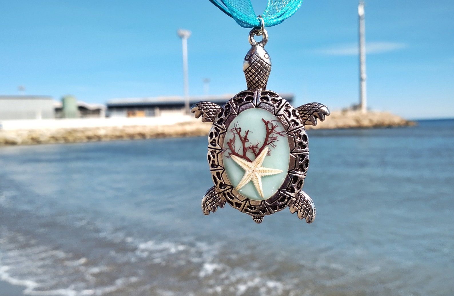 Sea Turtle Jewellery, Turtle Pendant, Starfish Necklace, Resin Jewelry ...