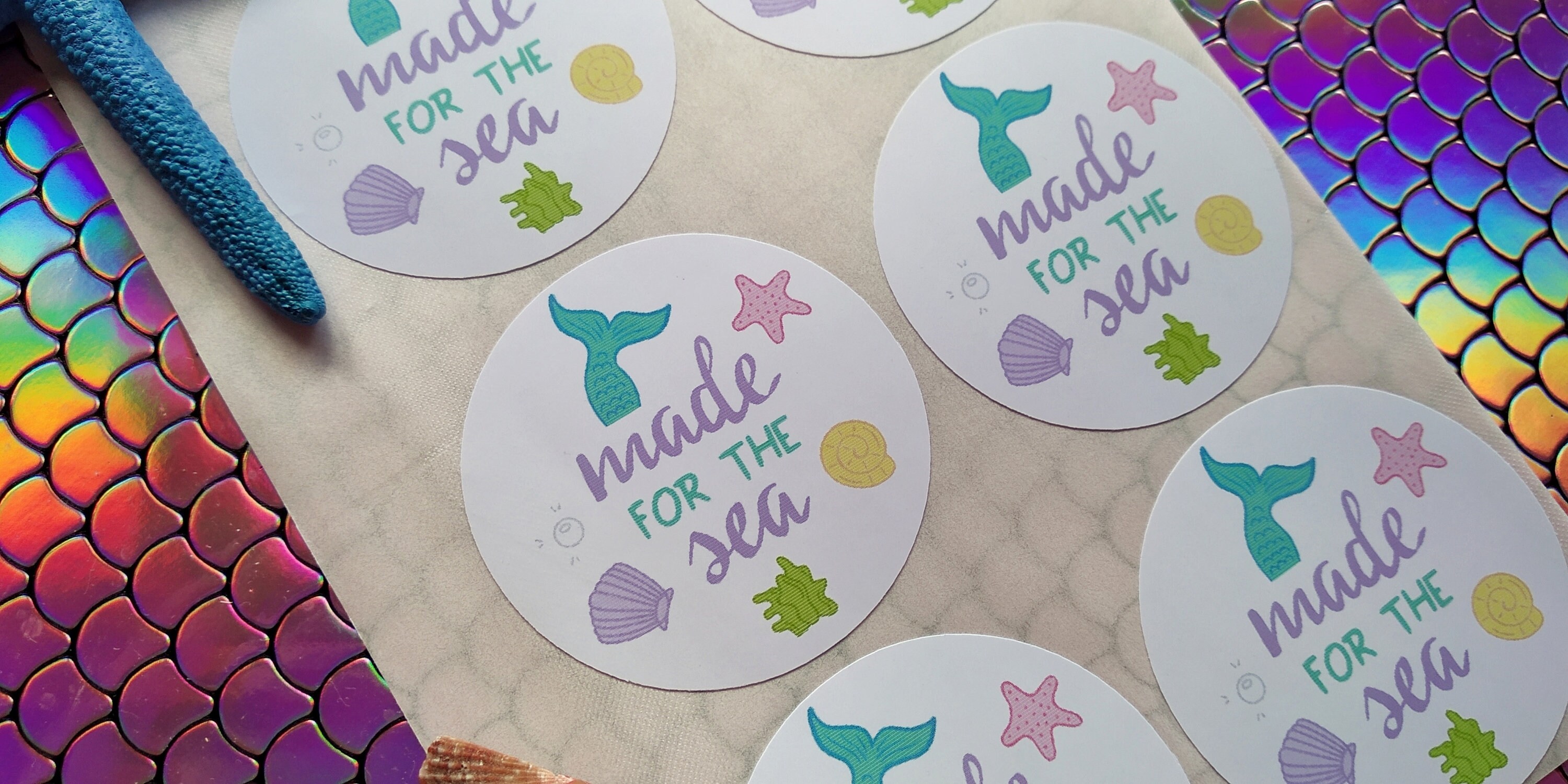 Mermaid Stickers set Mermaid stationery Sea stickers Ocean | Etsy