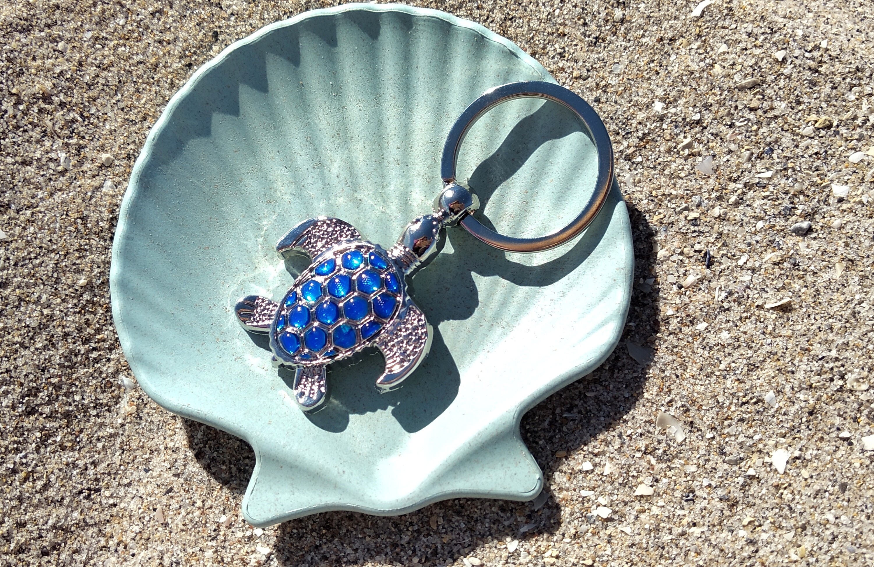 Keychain Silver turtle gift Turtle Key ring Sea Turtle | Etsy