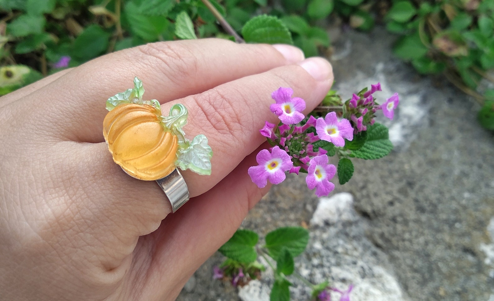 Orange Pumpkin Ring Pumpkin Ring Autumn Jewelry Halloween - Etsy
