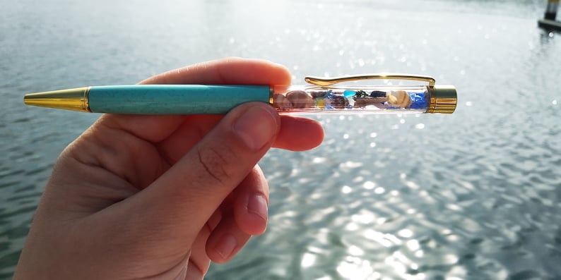 Sea Glass Pen Beach Pen Ocean Ballpoint Sea Shell Pen Sea | Etsy