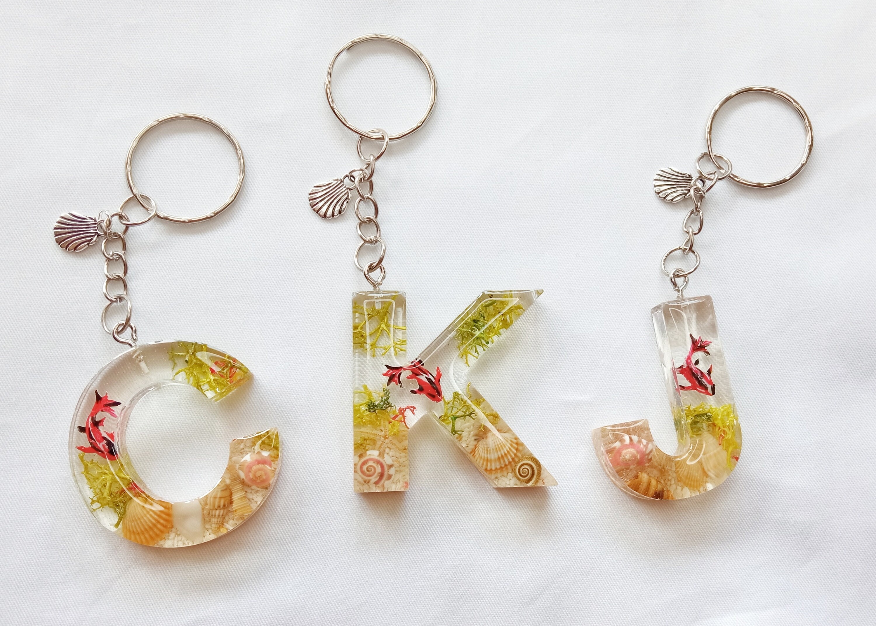 Aquarium Keychain Koi Fish Keychainletter Keyring Fish Tank - Etsy