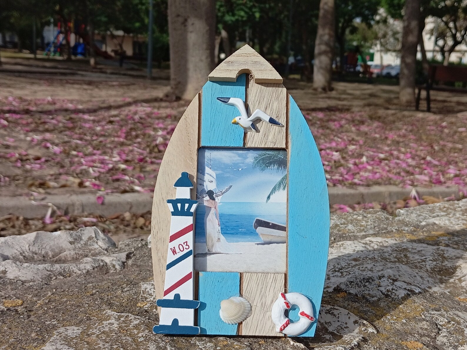 Fish Photo Frame, Seaside Decoration With Seagull, Nautical Picture ...