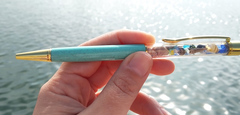 Sea Glass Pen Beach Pen Ocean Ballpoint Sea Shell Pen Sea | Etsy