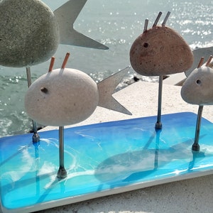 Fish Sculpture, Fish Statue, Stone Fish, Resin Beach, Fish Decor, Ocean ...