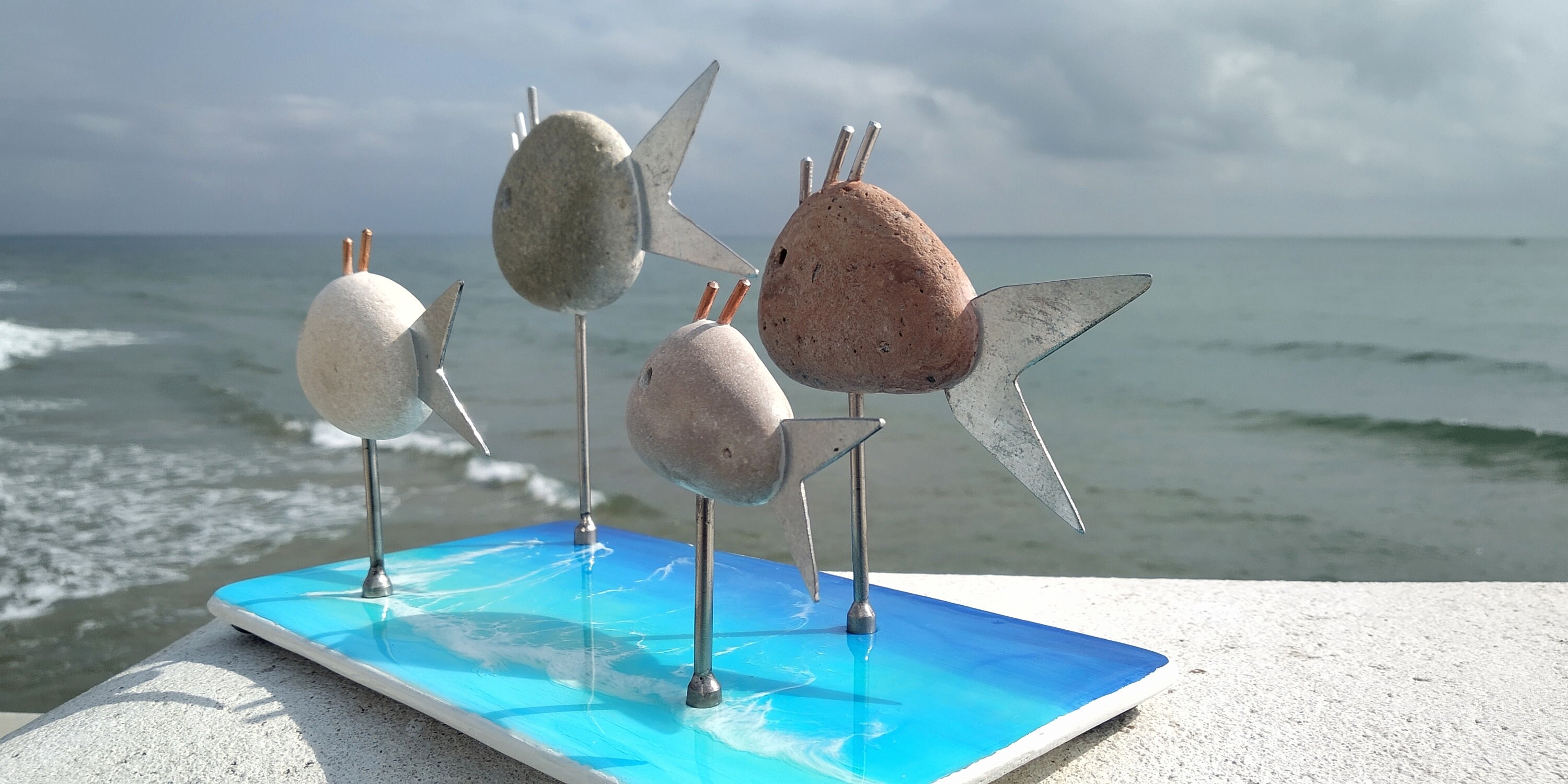 Fish Sculpture Fish Statue Stone Fish Resin Beach Fish | Etsy