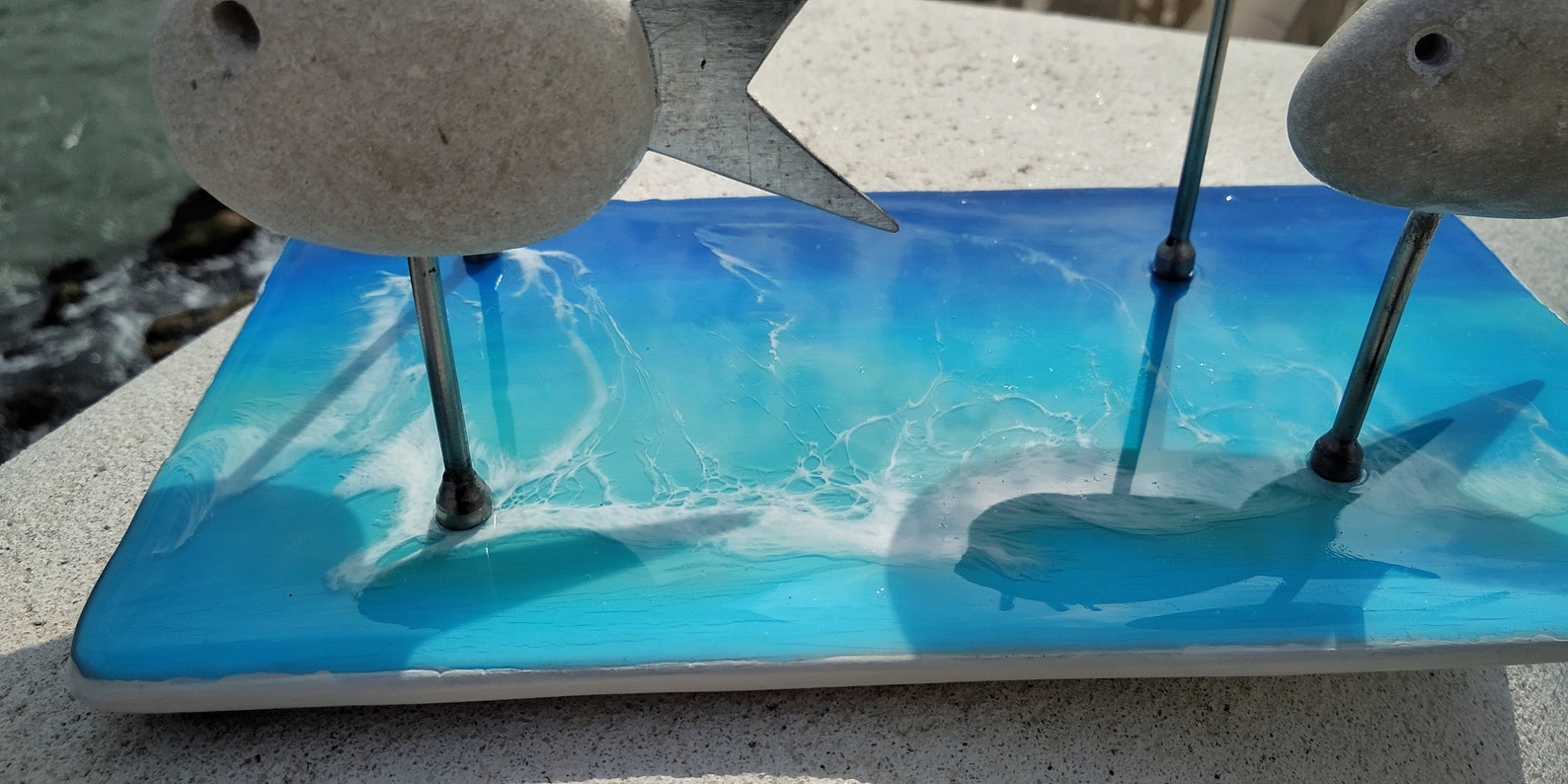 Fish Sculpture, Fish Statue, Stone Fish, Resin Beach, Fish Decor, Ocean ...