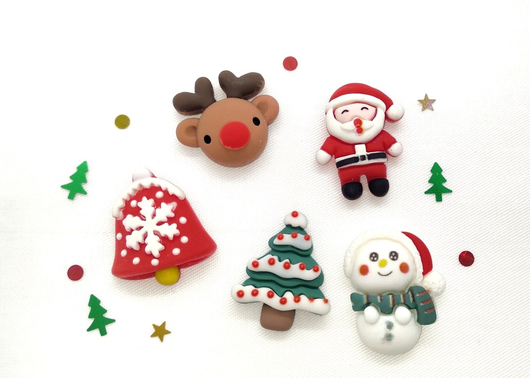 Christmas Fridge Magnets, Polymer Clay Magnet, Santa Claus Magnet ...