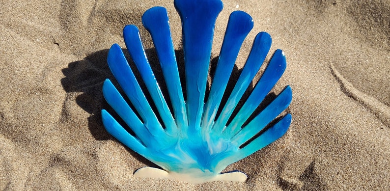 Wooden Shell, Wooden Scallop, Resin Wood Art, Beach House Decor, Ocean ...