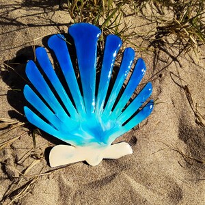 Wooden Shell, Wooden Scallop, Resin Wood Art, Beach House Decor, Ocean ...