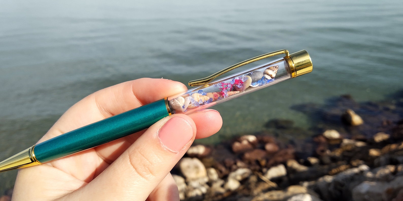 Mermaid Pen, Ocean Ballpoint Pen, Sea Glass Pen, Beach Stationery ...