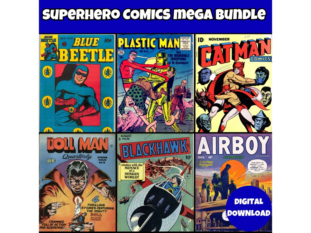 Superhero Comics Mega Bundle 930 PDF Comic Books 19 Classic Superhero ...