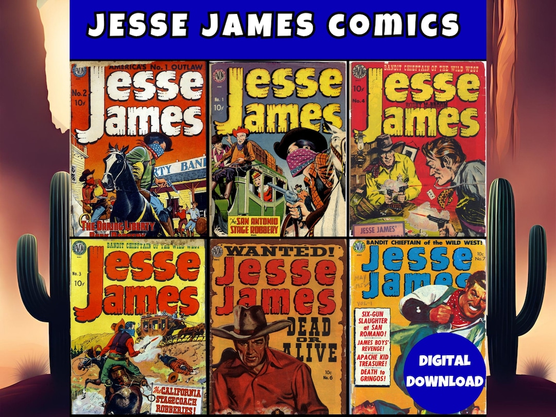 Jesse James Comics Collection 24 Vintage PDF CBR Western - Etsy