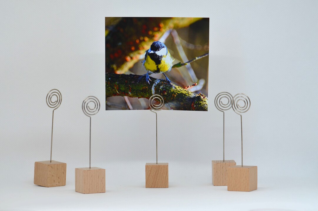 Memo Clip Circle Holder Made of Beech Wood Note Holder / Card Holder ...