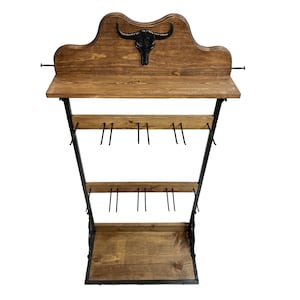 Farmhouse Cowboy Boot and Belt Rack No. 90- Cowboy Boot Rack - Western ...