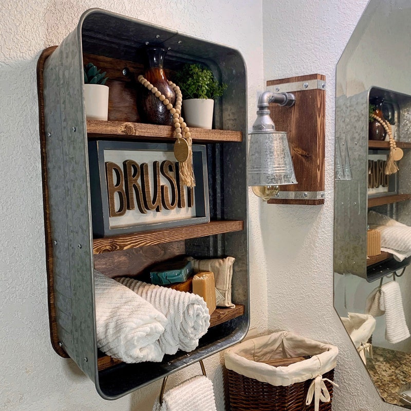 Antique Bucket Shelf - Etsy