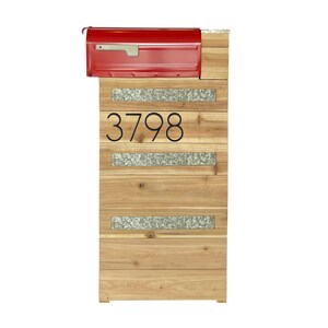 Modern Mailbox Base No. 721 Farmhouse Edition Wood Mailbox Base - Etsy
