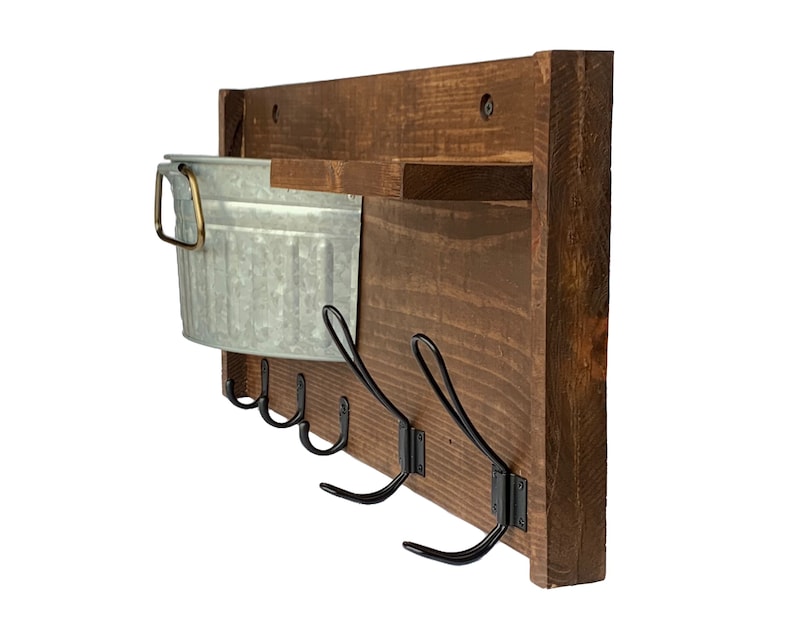 Farmhouse Mail Holder No. 701 With Key & Coat Hooks Large - Etsy