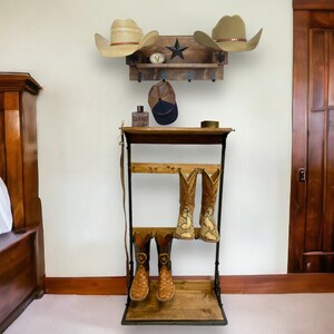 Farmhouse Cowboy Hat and Belt Rack No. 95- Cowboy Hat Rack - Belt Rack ...