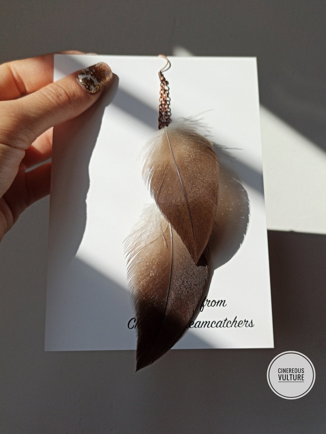 Single Feather Earrings, One Earring, Natural Molted Feathers of Live ...
