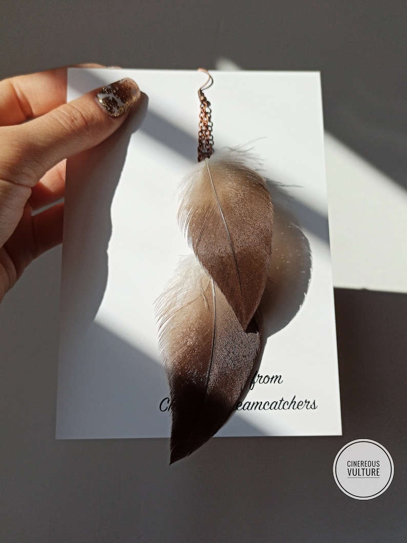 Single Feather Earrings One Earring Natural Molted Feathers - Etsy