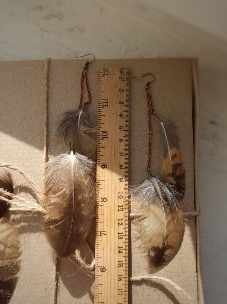 Single Feather Earrings One Earring Natural Molted Feathers - Etsy