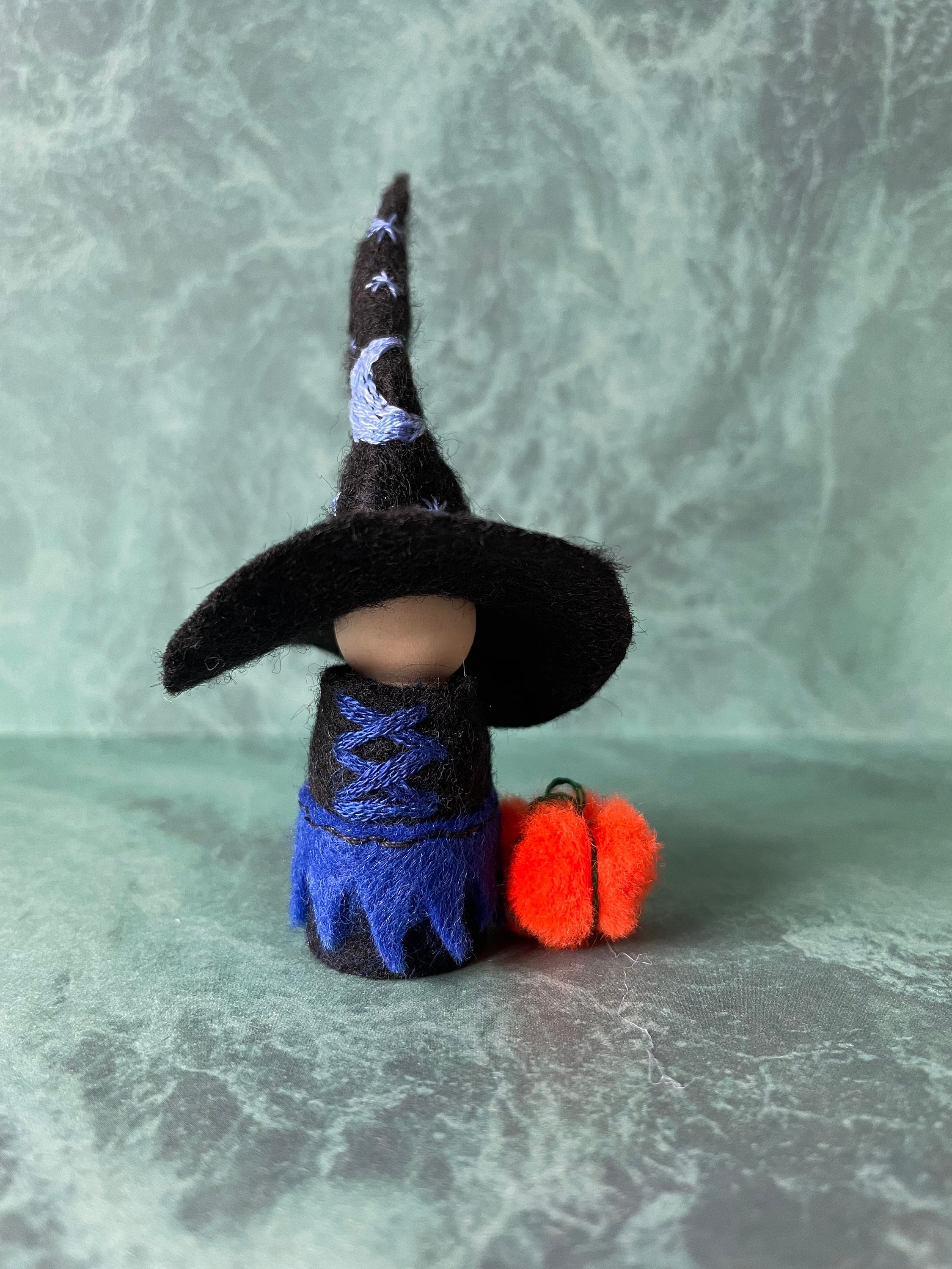 Peg Doll Witches Made With Felt and Hand Embroidered. - Etsy