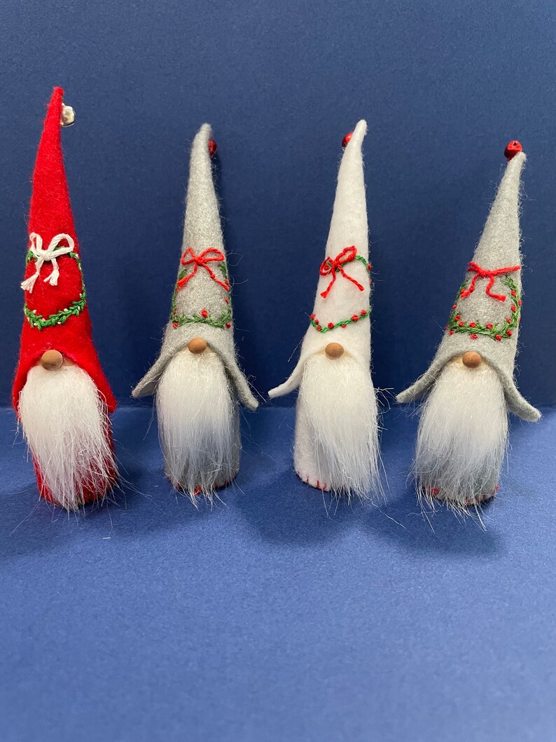 Christmas Peg Doll Gnome. Christmas Gonk. Hand Embroidered Handmade ...