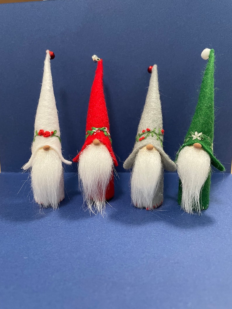Christmas Peg Doll Gnome. Christmas Gonk. Hand Embroidered Handmade ...