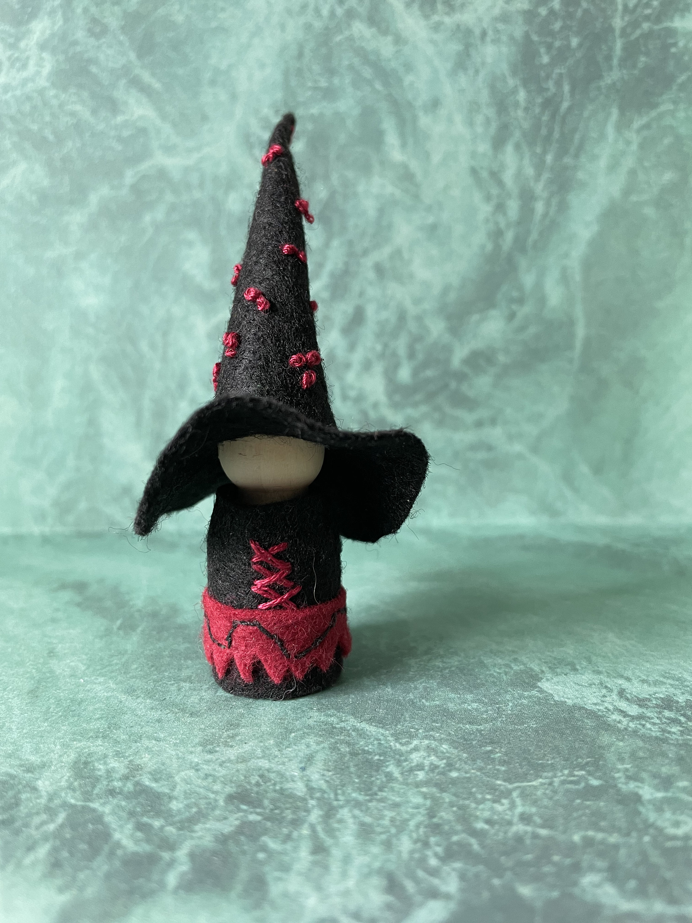 Peg Doll Witches Made With Felt and Hand Embroidered. - Etsy