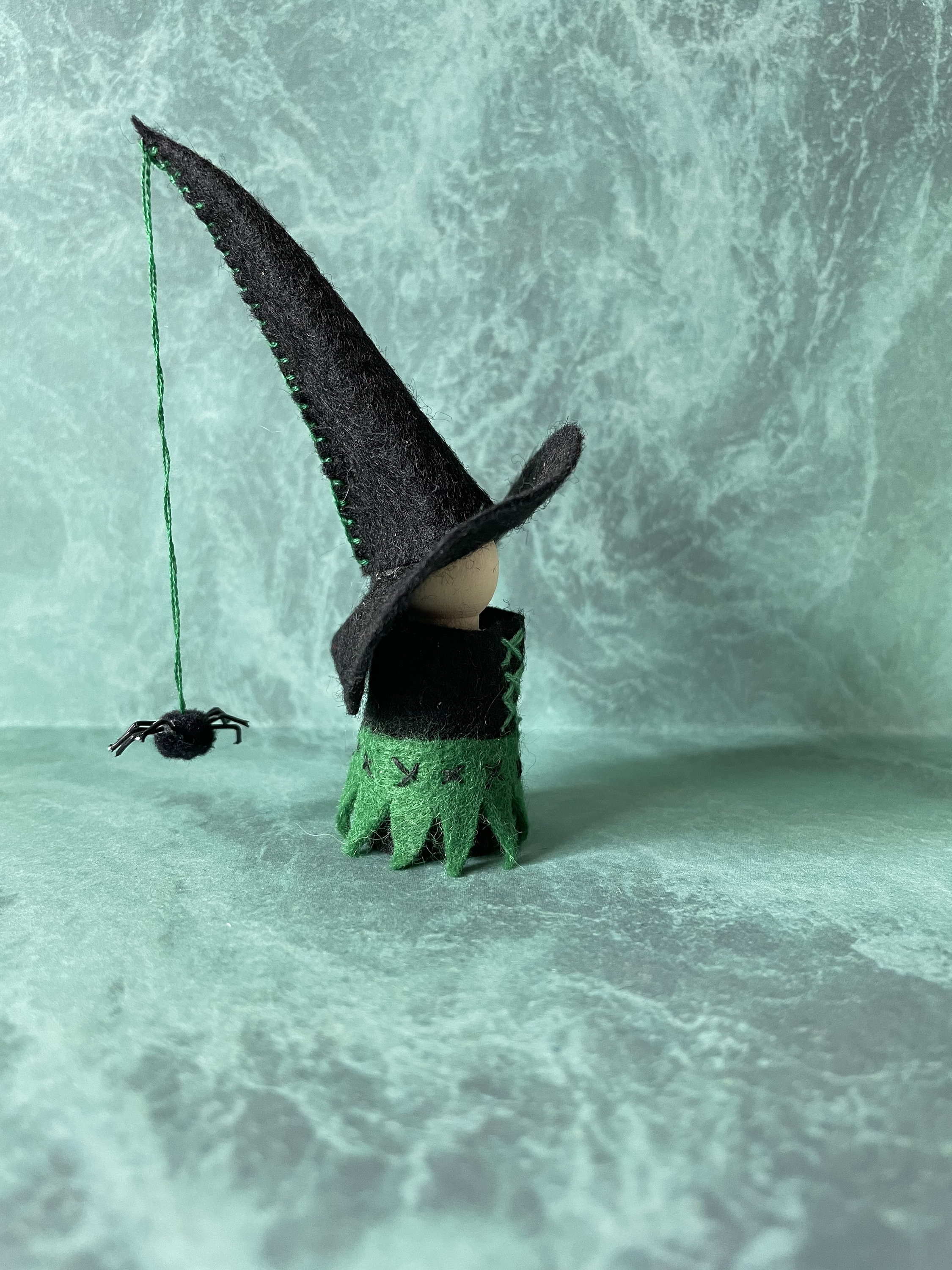 Peg Doll Witches Made With Felt and Hand Embroidered. - Etsy