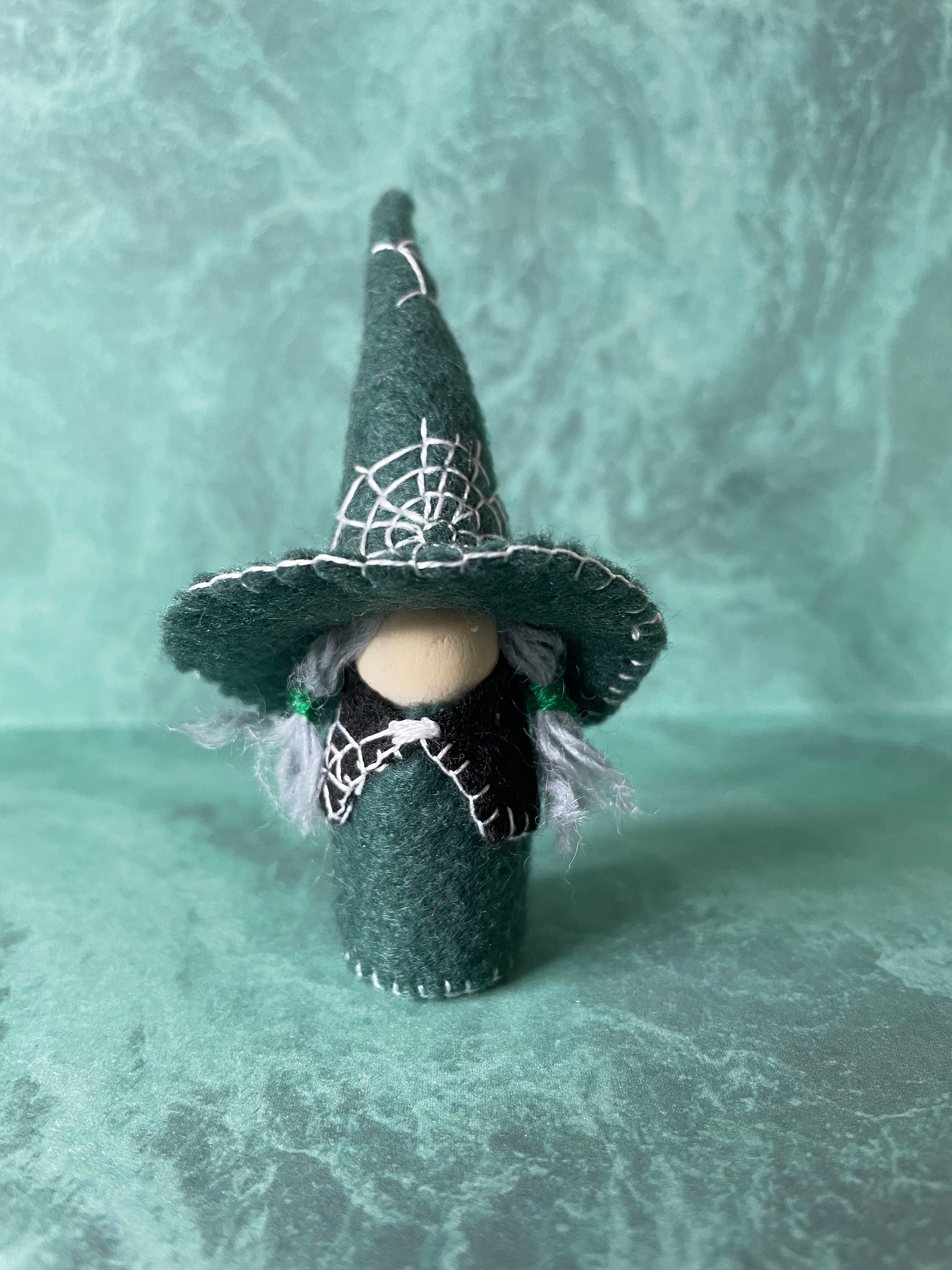 Peg Doll Witches Made With Felt and Hand Embroidered. - Etsy