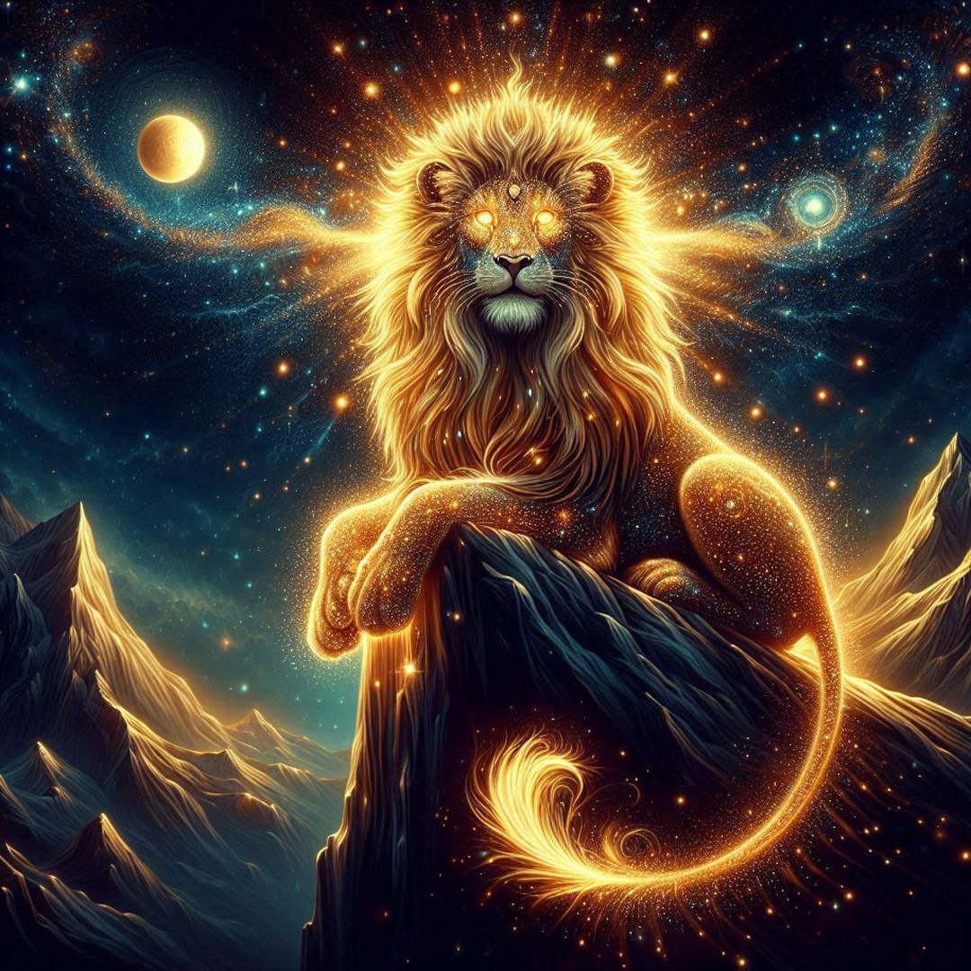 Celestial Lion With Elaborate Frame High Detail - Etsy