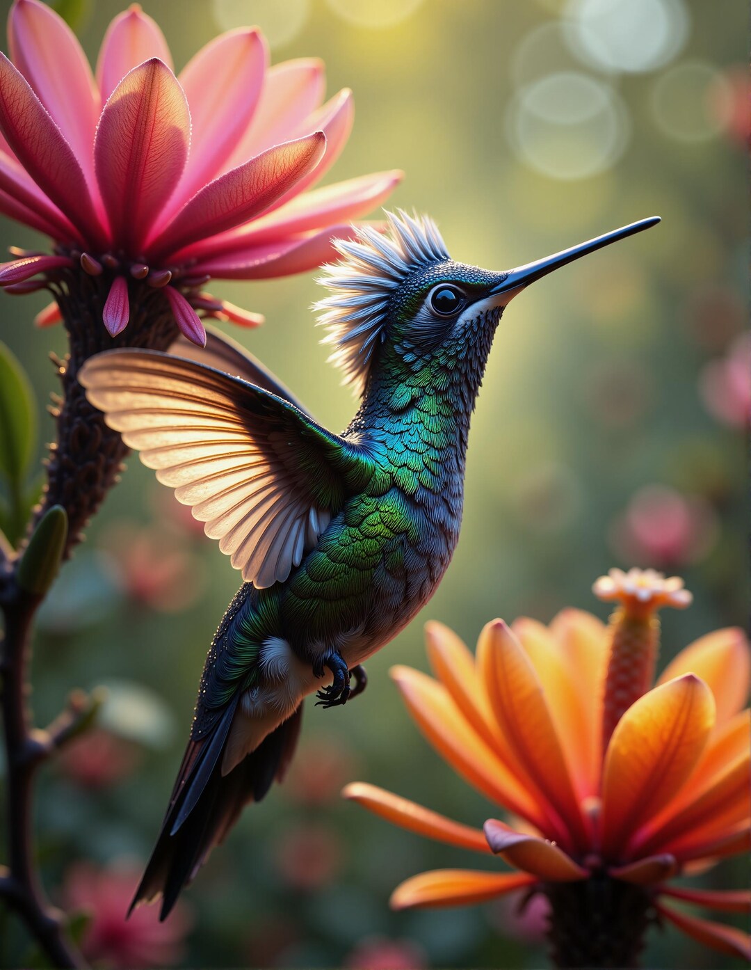 Hummingbird With a Crown - Etsy