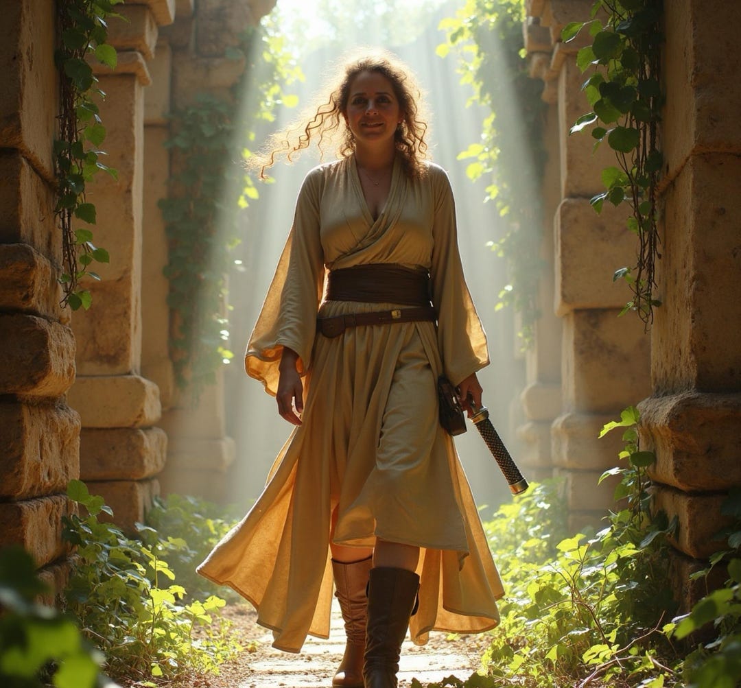 Jedi Woman in Ruins - Etsy