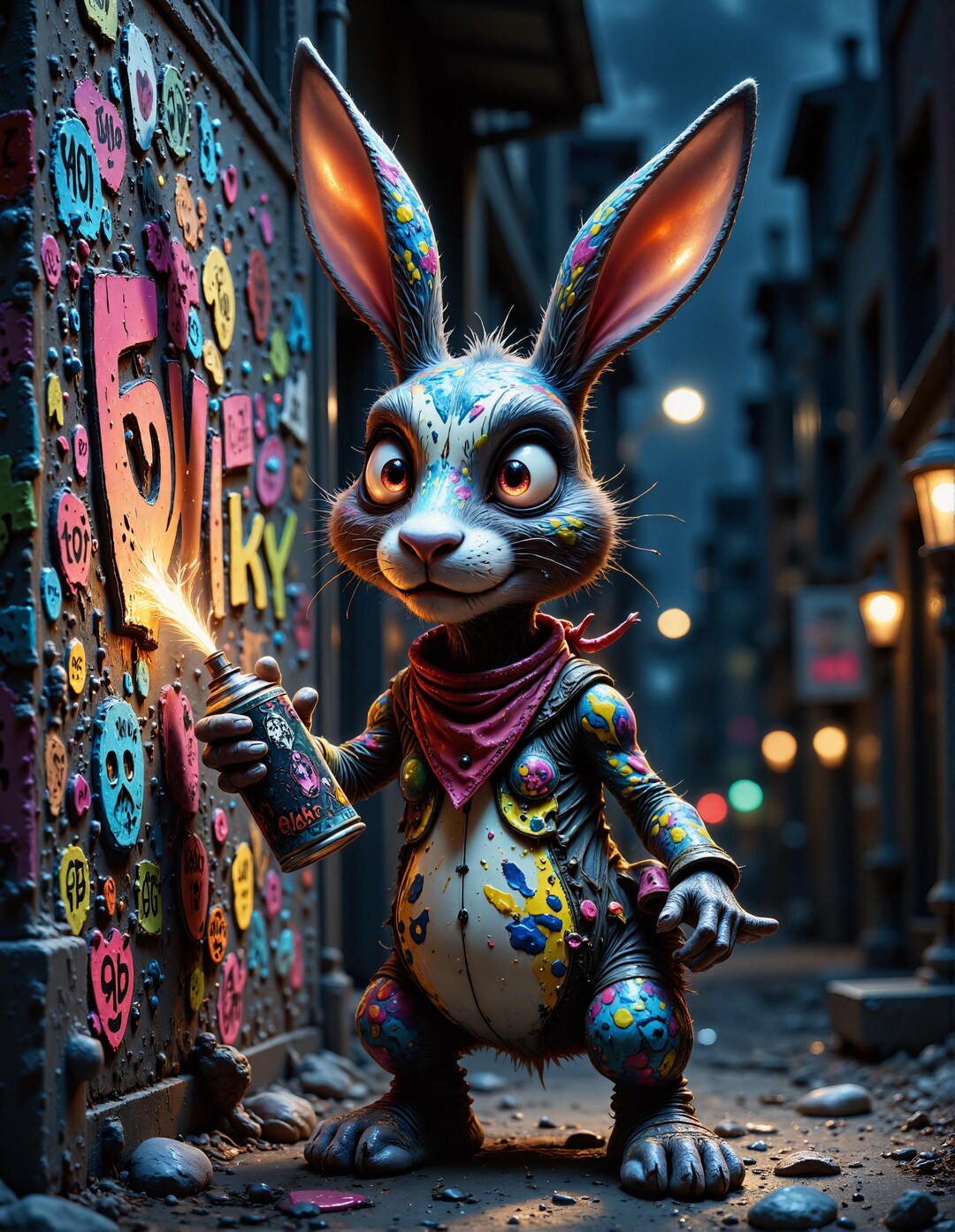 Crazy Alice Hare With Paint Can - Etsy