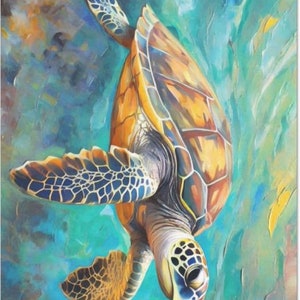Sassy Sea Turtle Decoupage Paper (custom Sizes Available) - Etsy