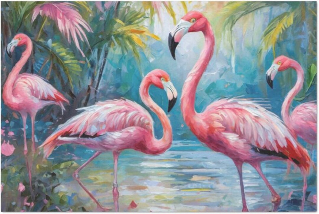 Full of Flamingos Large Decoupage Paper (custom Sizes Available) - Etsy
