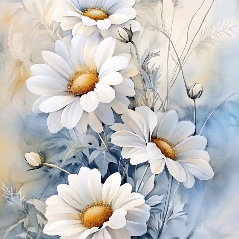 Large Decoupage Daisies - Etsy