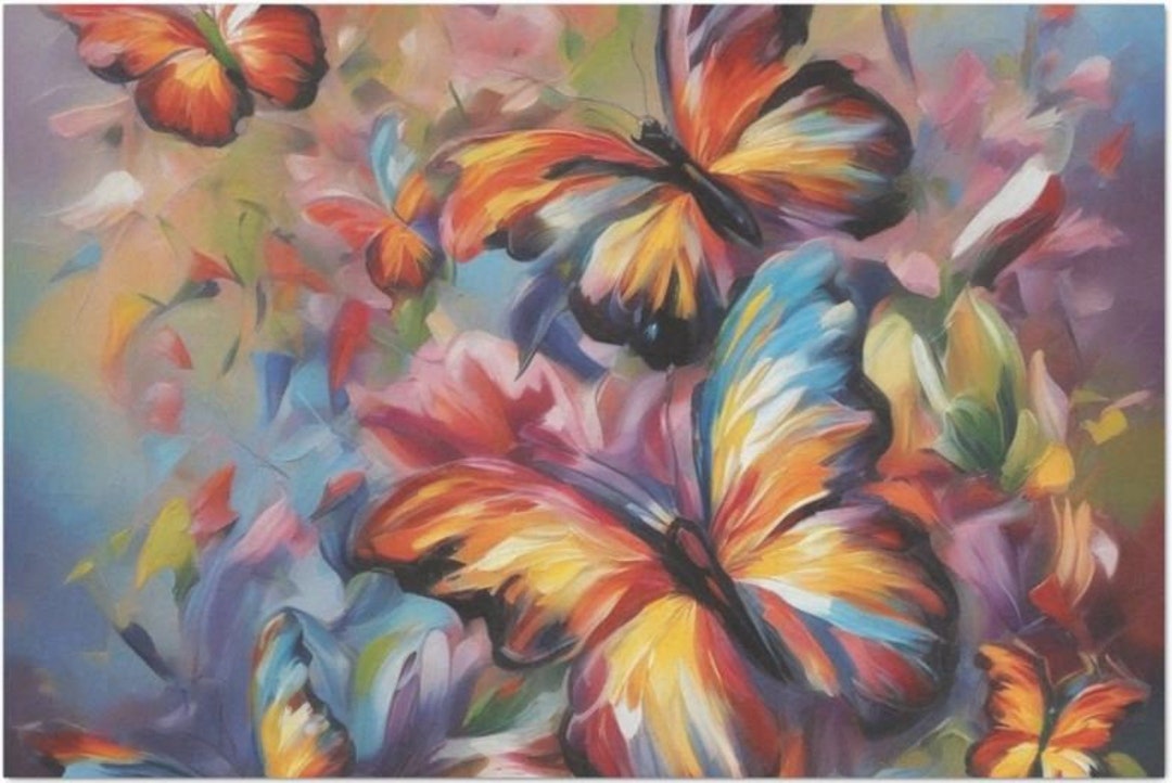 Bountiful Butterflies Large Decoupage Tissue Paper 20"x30" - Etsy