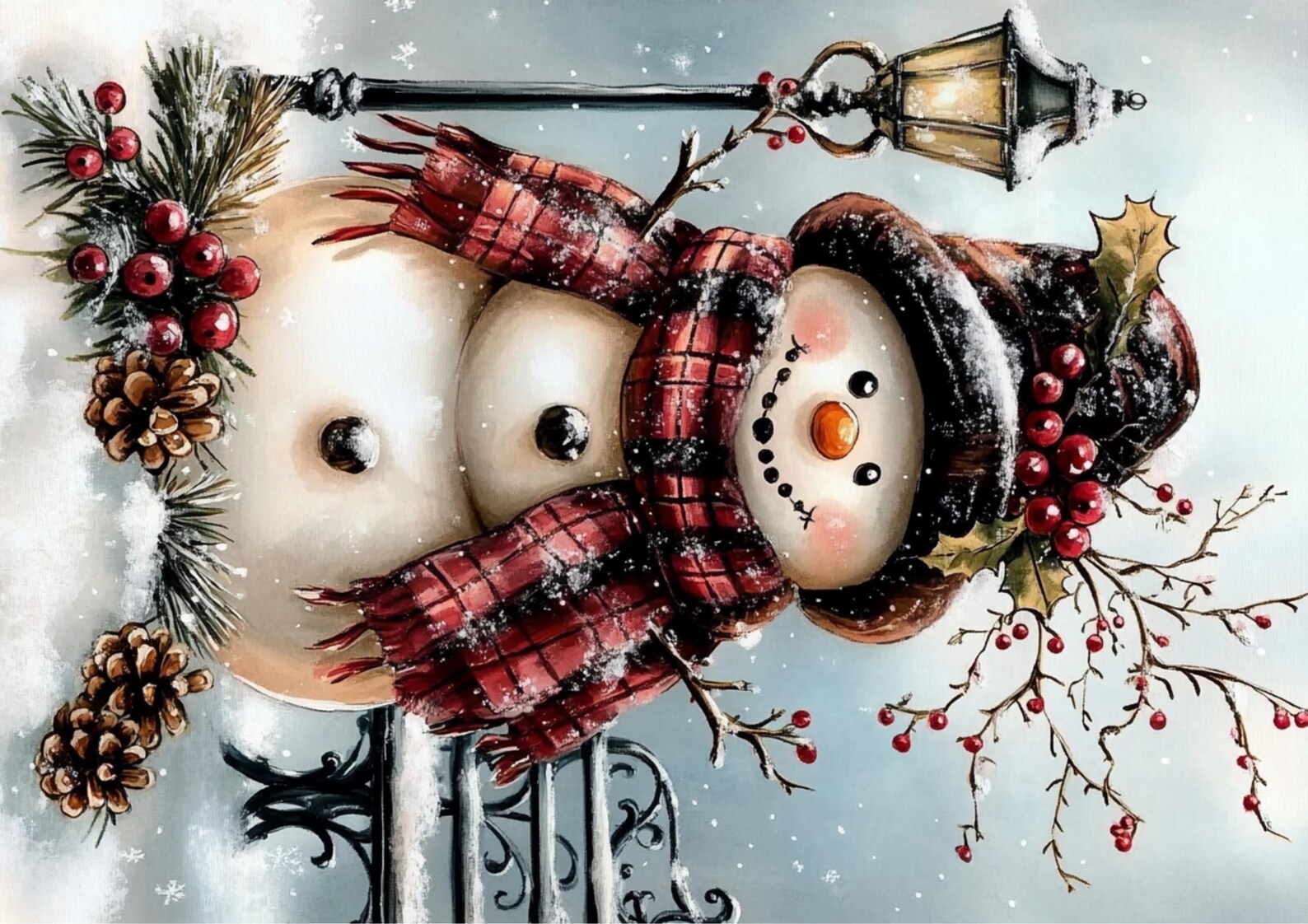 Snowflakes & Smiles Decoupage Paper (custom Sizes Available) - Etsy