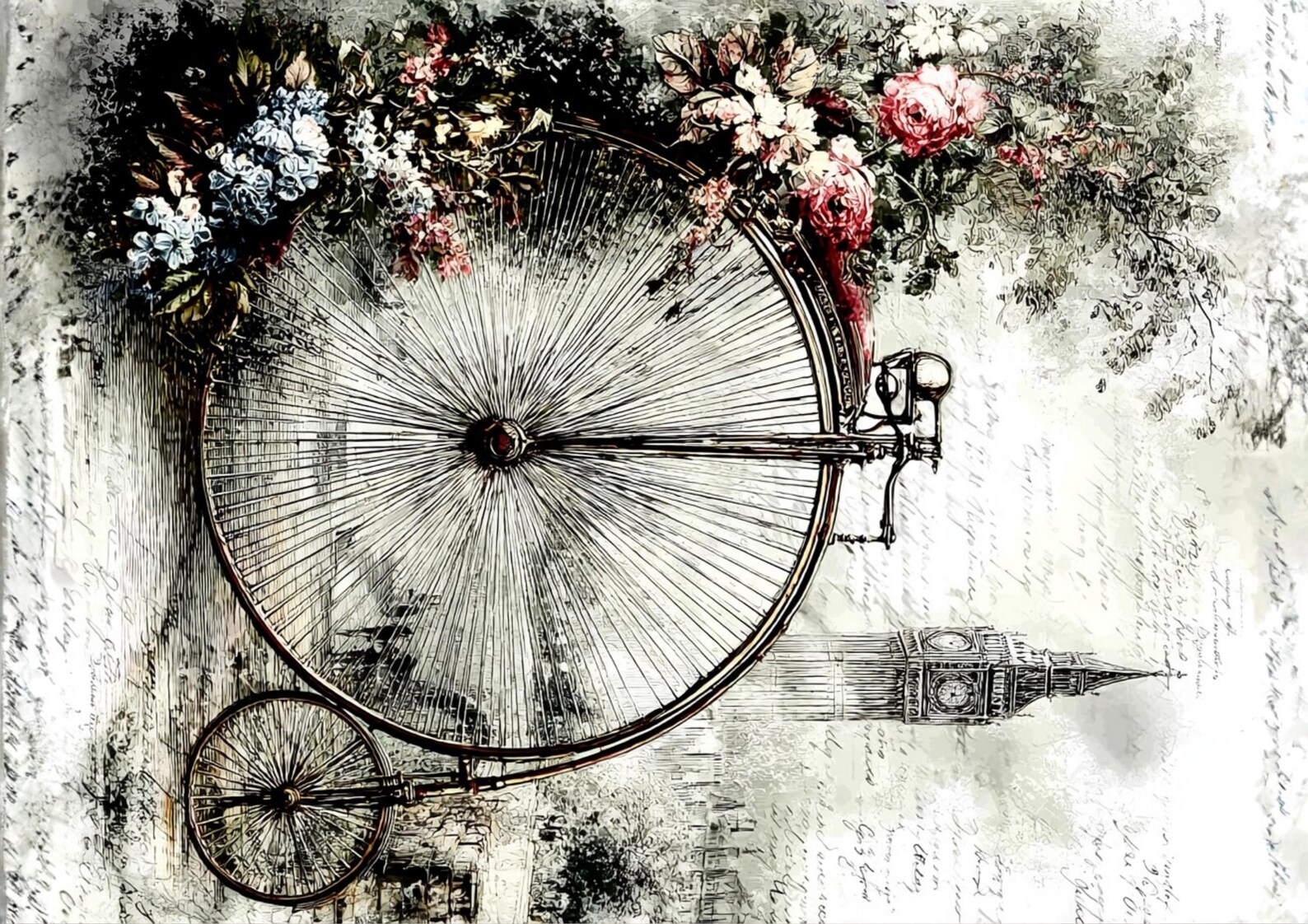 Echoes of a Love Letter Decoupage Paper (custom Sizes Available) - Etsy