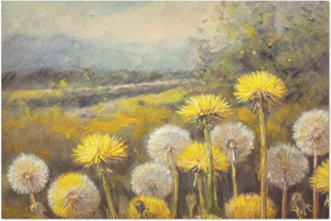 Rustic Dandelions Large Decoupage Tissue Paper (custom Sizes Available ...