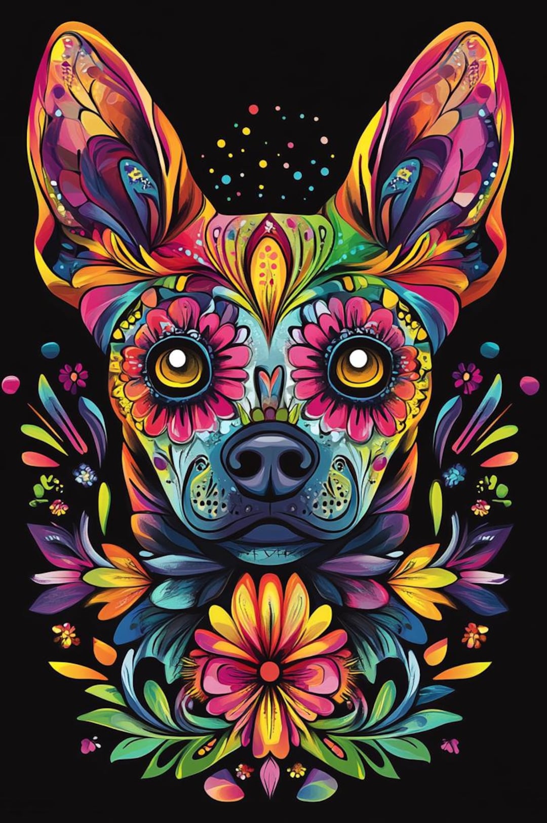 Neon Howl Decoupage Paper (custom Sizes Available) - Etsy