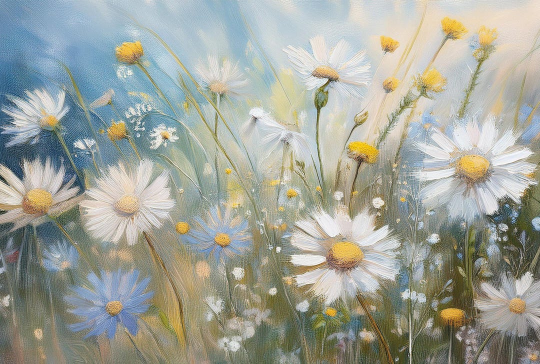 Daisies & Dandelions Decoupage Paper (custom Sizes Available) - Etsy