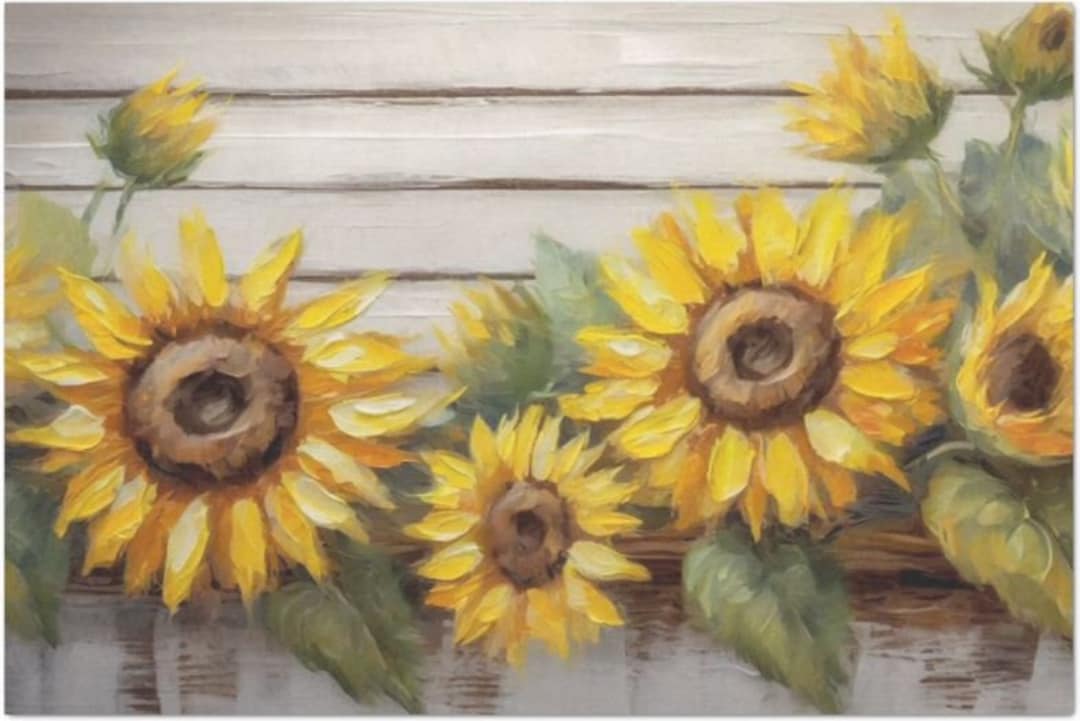 Sunflowers & Shiplap Large Decoupage Tissue Paper 20"x30" - Etsy