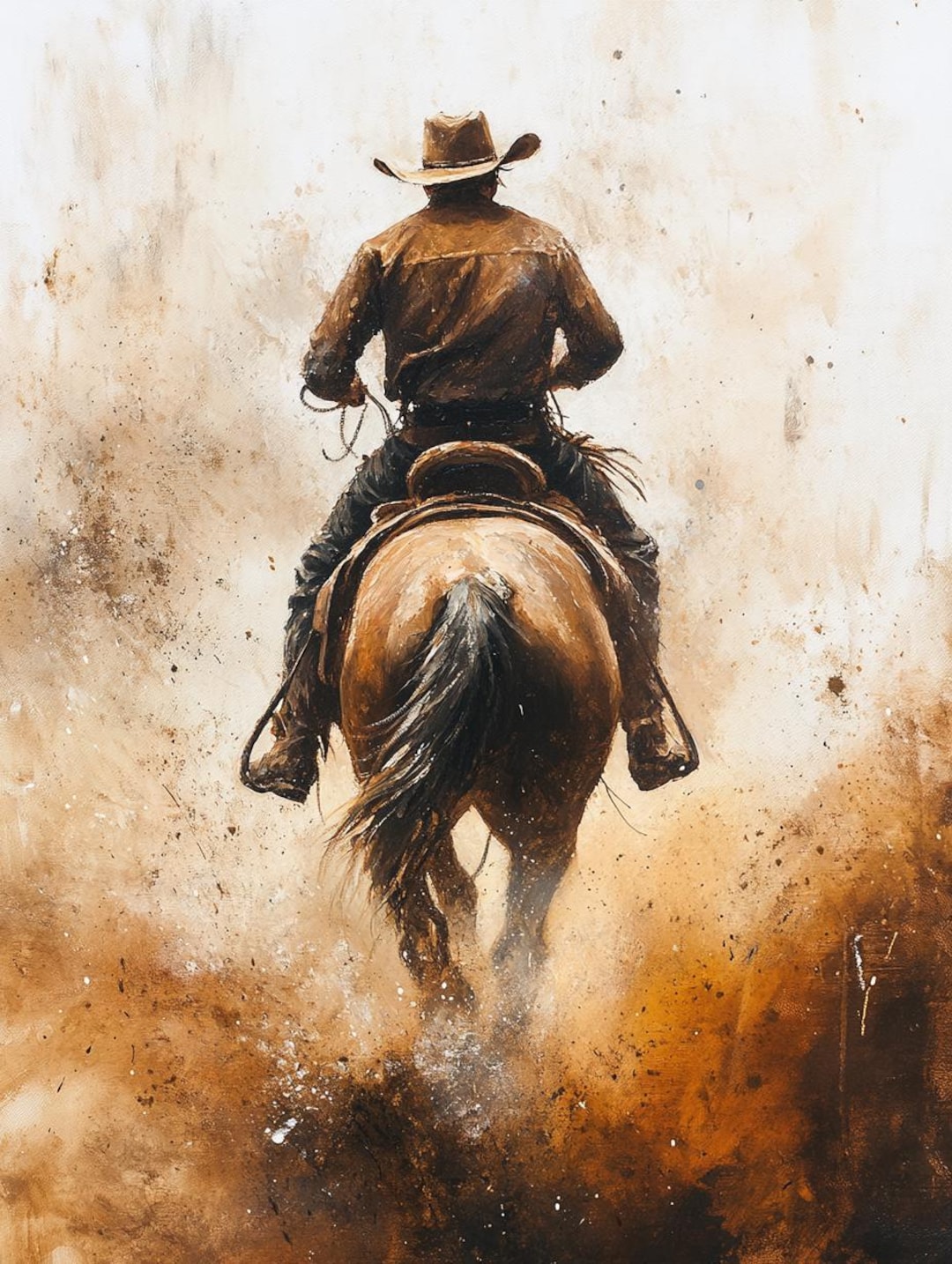 Western Dust & Leather Decoupage Paper (custom Sizes Available) - Etsy