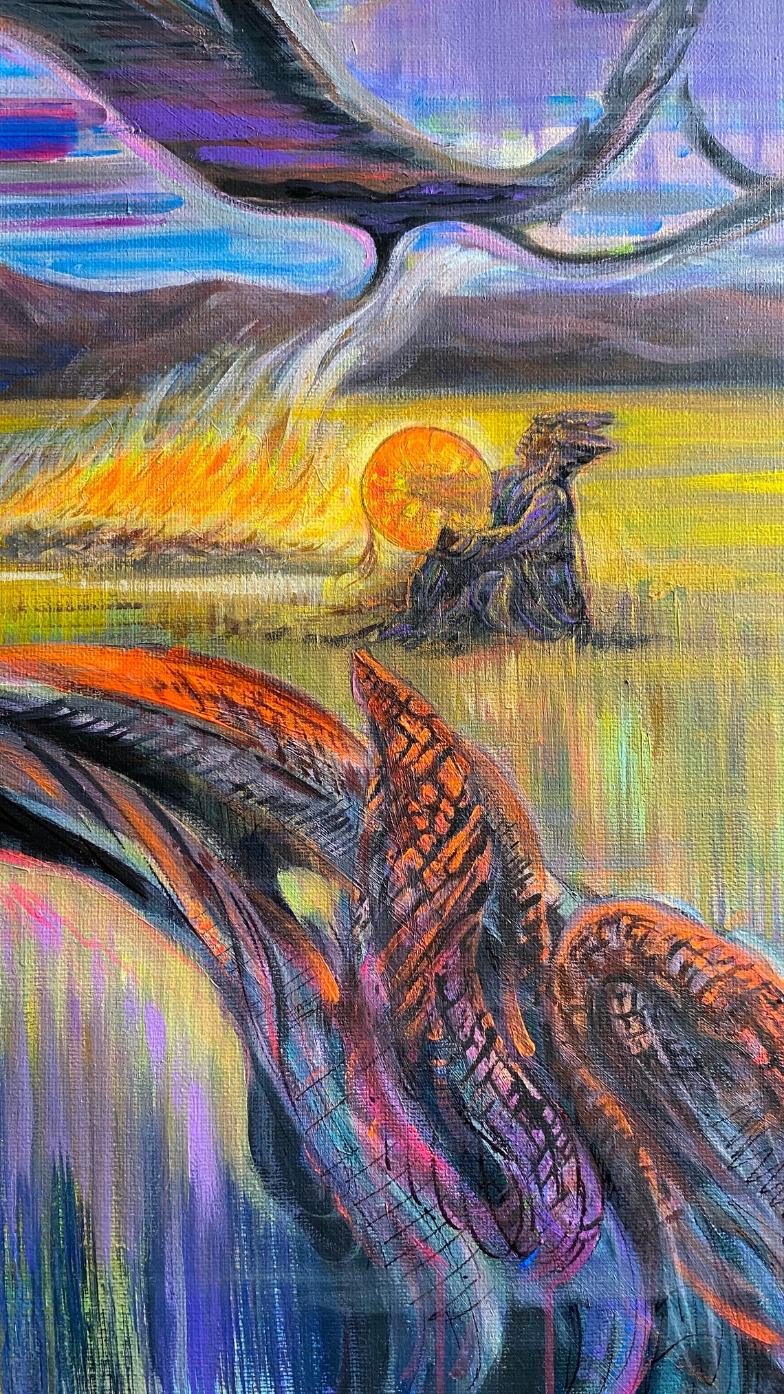 Big Shaman Painting, Shaman's Spirit Art, Shamanic Spiritual Wall Art ...